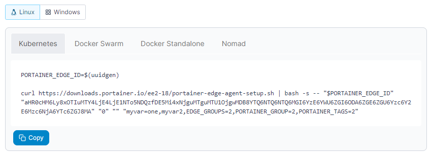 Auto onboarding - Portainer Documentation