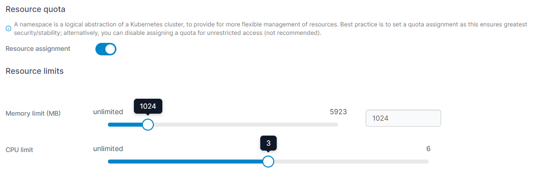 Add a new namespace - Portainer Documentation