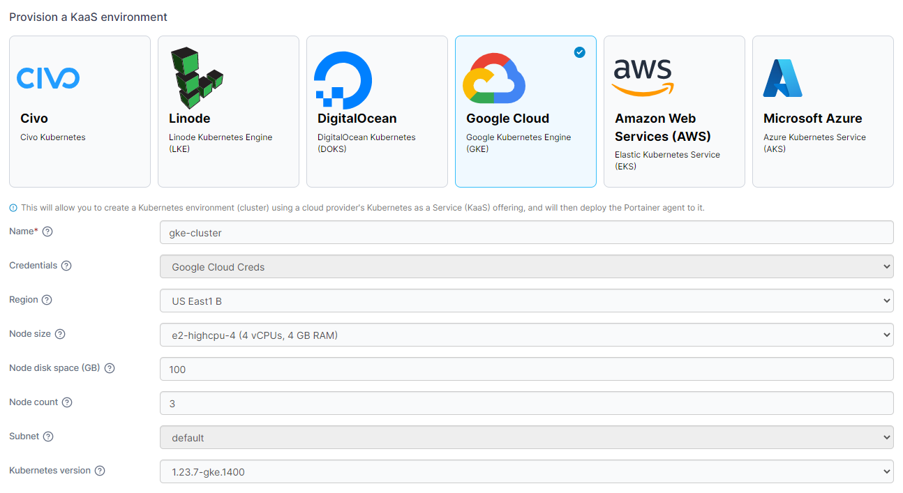 Google Cloud - Portainer Documentation