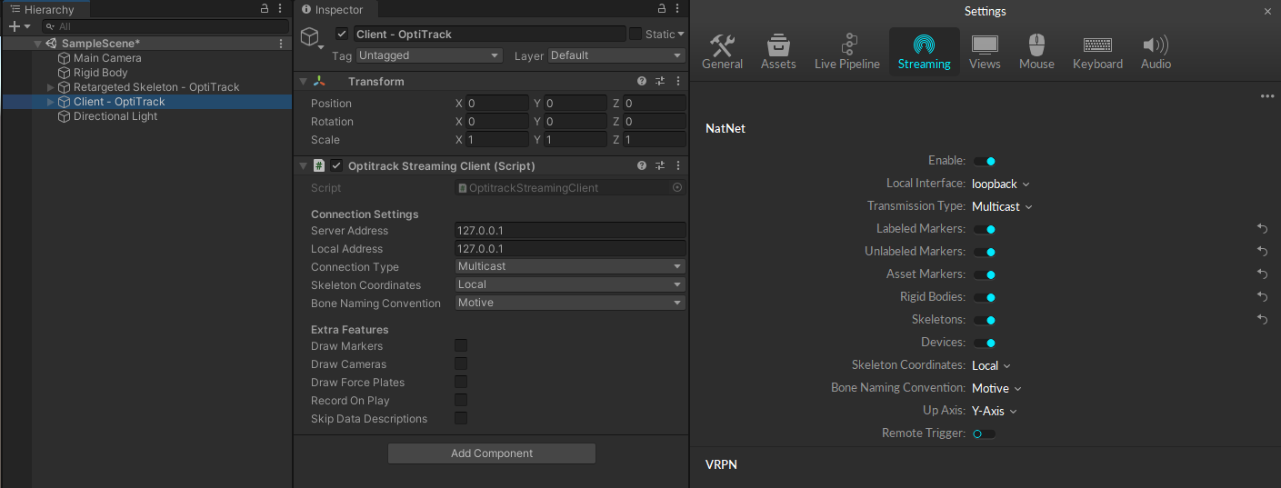 OptiTrack Unity Plugin - EXTERNAL OptiTrack Documentation
