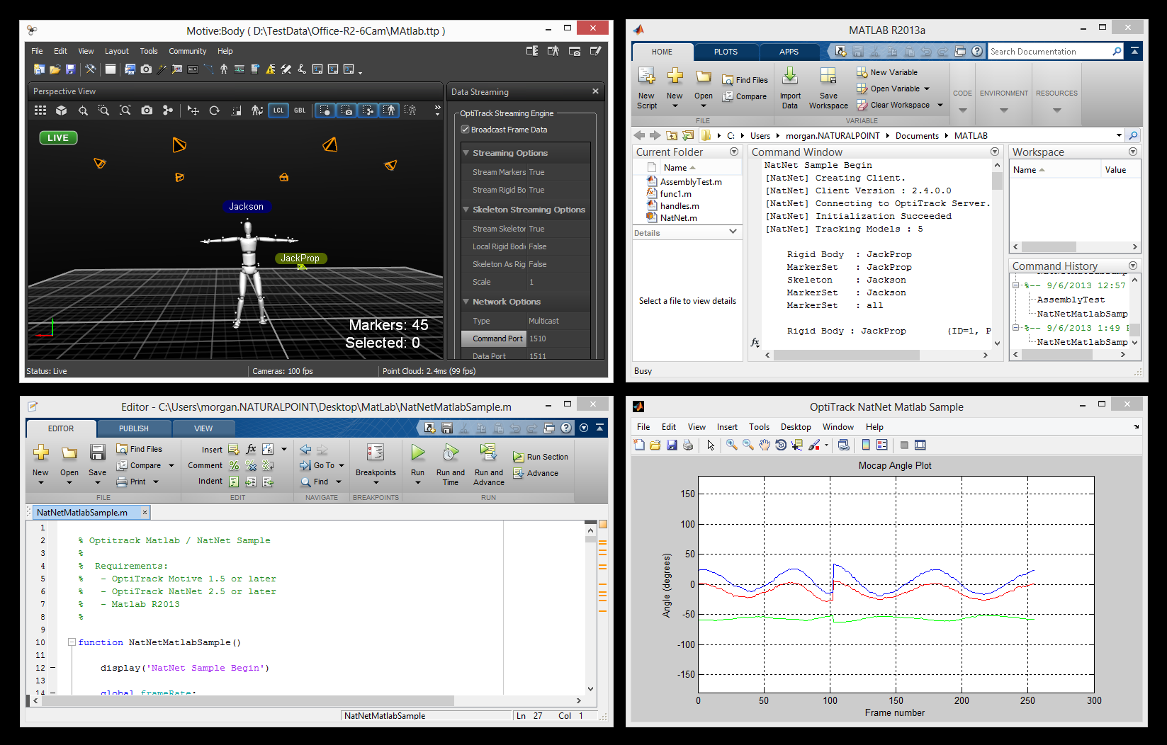 NatNet: Sample Projects - EXTERNAL OptiTrack Documentation
