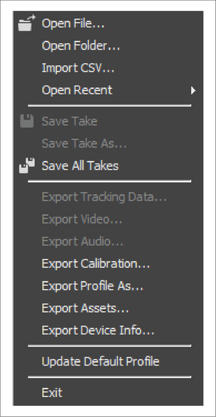 Toolbar/Command Bar - EXTERNAL OptiTrack Documentation