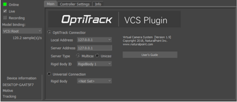 Autodesk MotionBuilder: OptiTrack Insight VCS Plugin - EXTERNAL OptiTrack Documentation