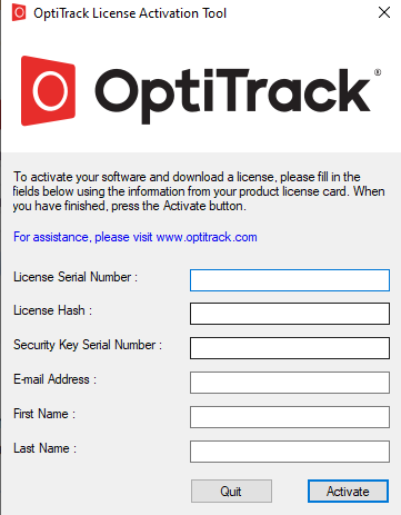 Installation and Activation - EXTERNAL OptiTrack Documentation