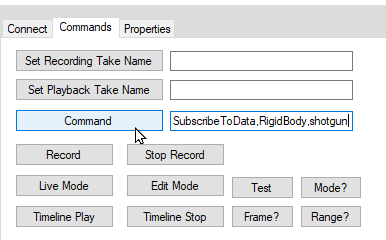 NatNet: Unicast Data Subscription Commands - EXTERNAL OptiTrack Documentation