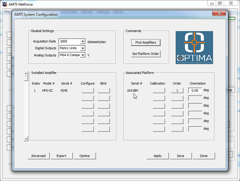 AMTI Force Plate Setup - EXTERNAL OptiTrack Documentation