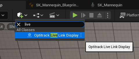 Unreal Engine: OptiTrack Live Link Plugin - EXTERNAL OptiTrack Documentation