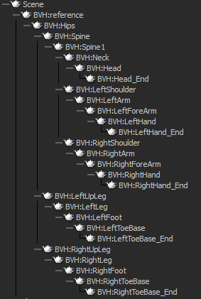 Data Export: BVH - EXTERNAL OptiTrack Documentation