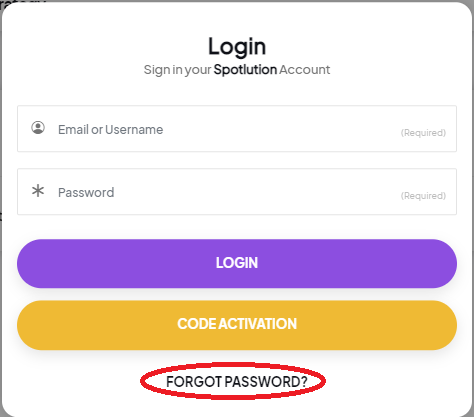 Forgot Password - Spotlution - EN