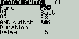 Logical Switches Configuration Screen