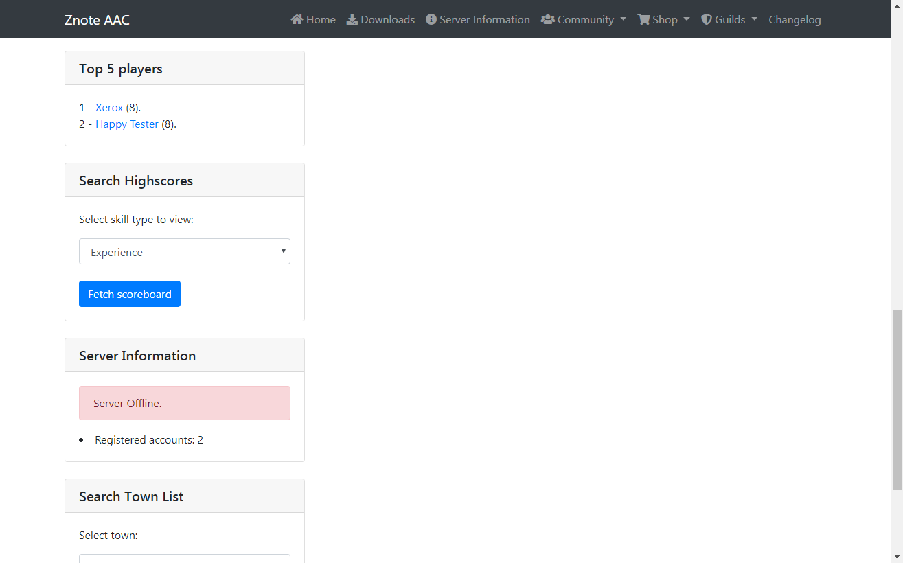 Layouts - OpenTibiaBR