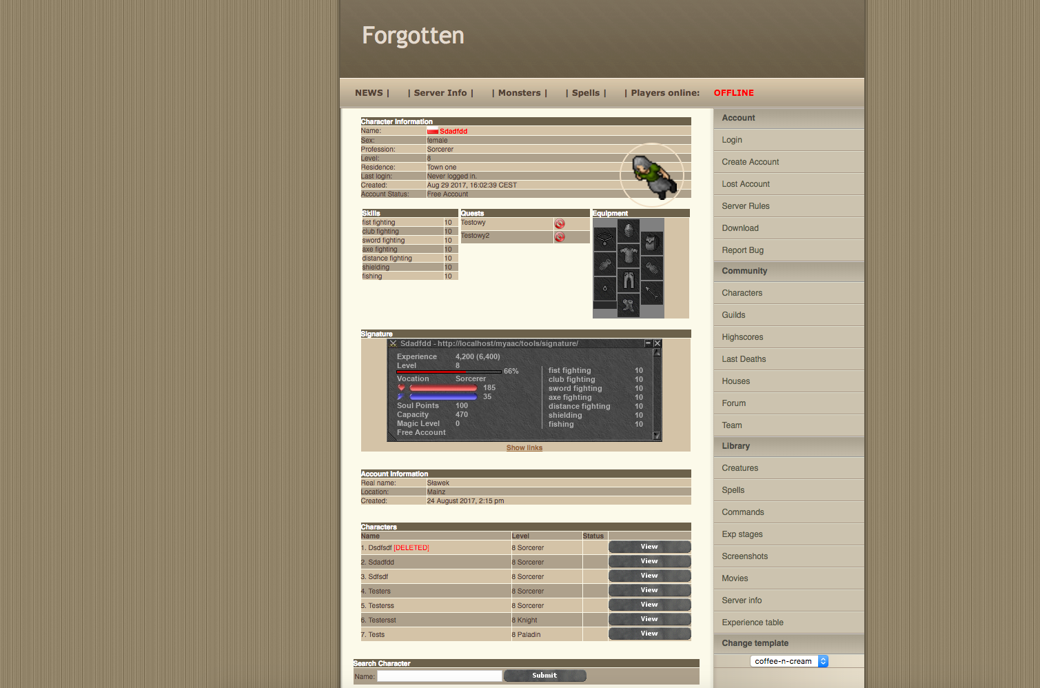 Layouts - OpenTibiaBR