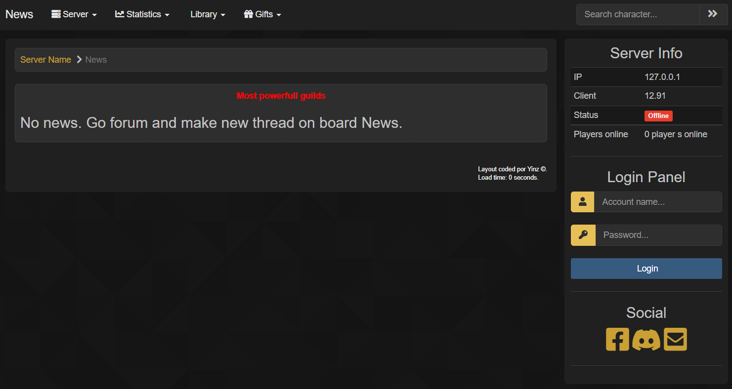 Layouts - OpenTibiaBR