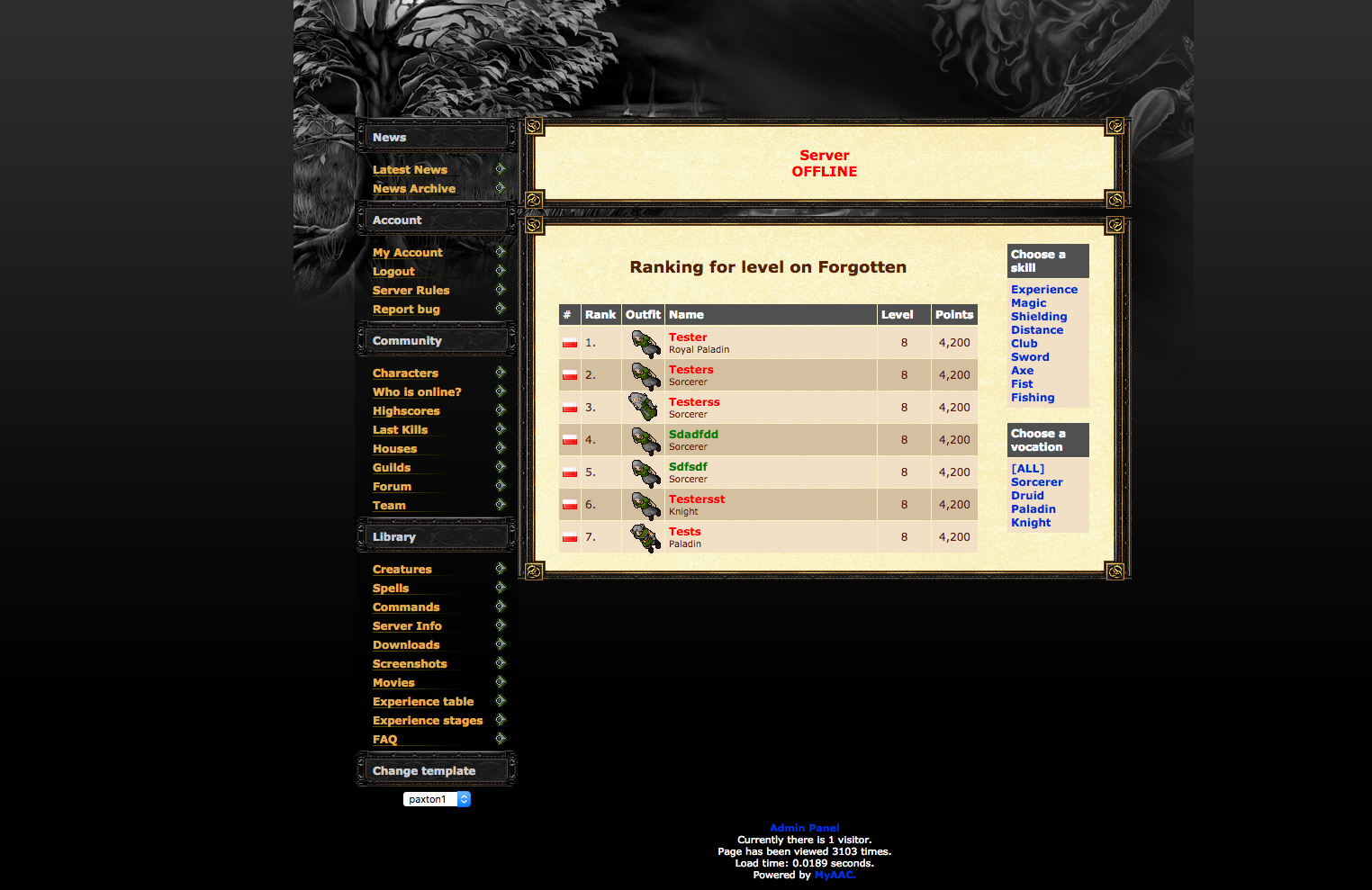 Layouts - OpenTibiaBR