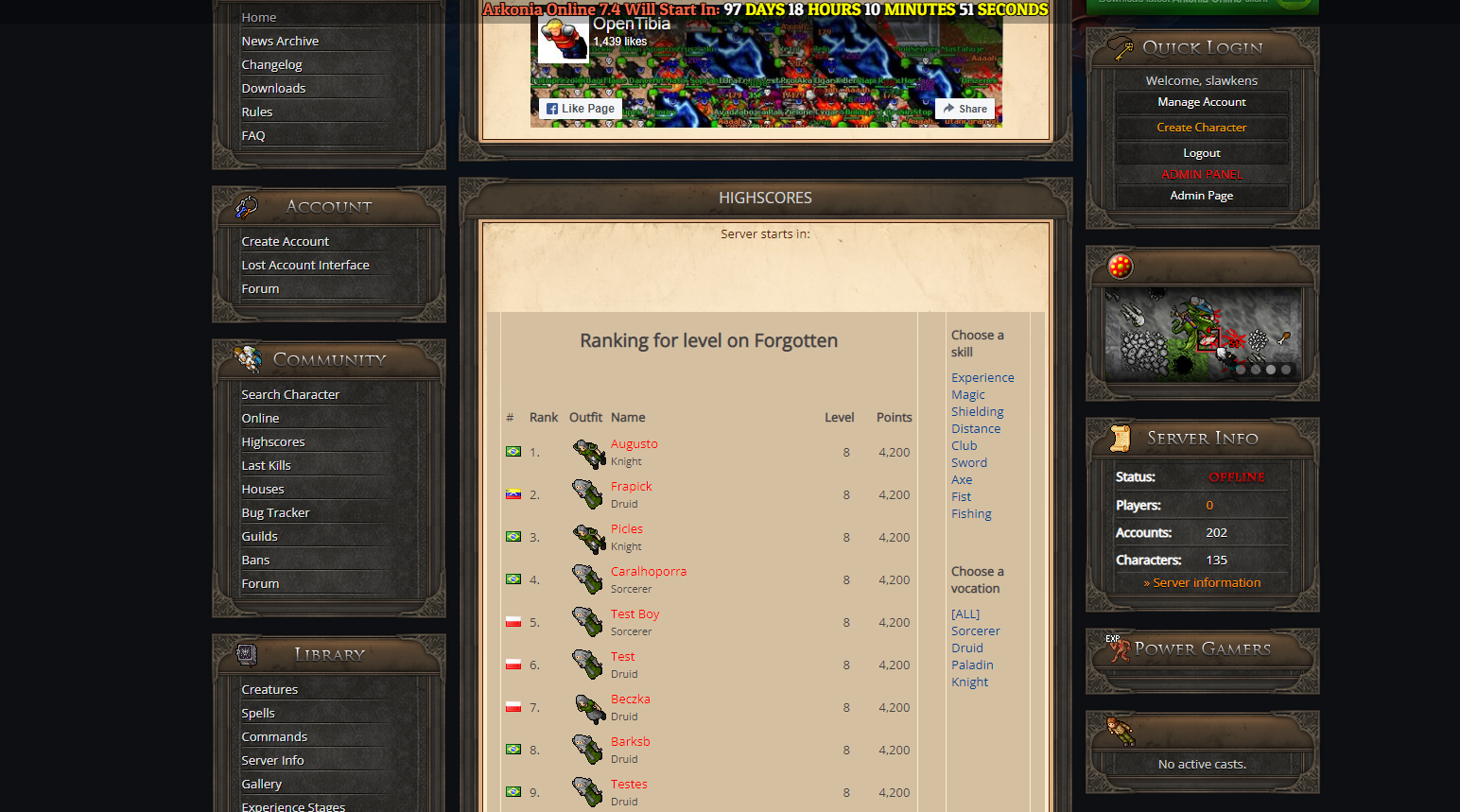 Layouts - OpenTibiaBR